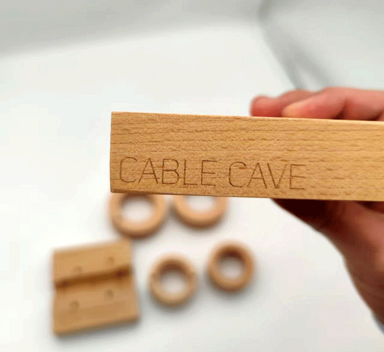 Cable Cave - Simple and natural desk cable companion